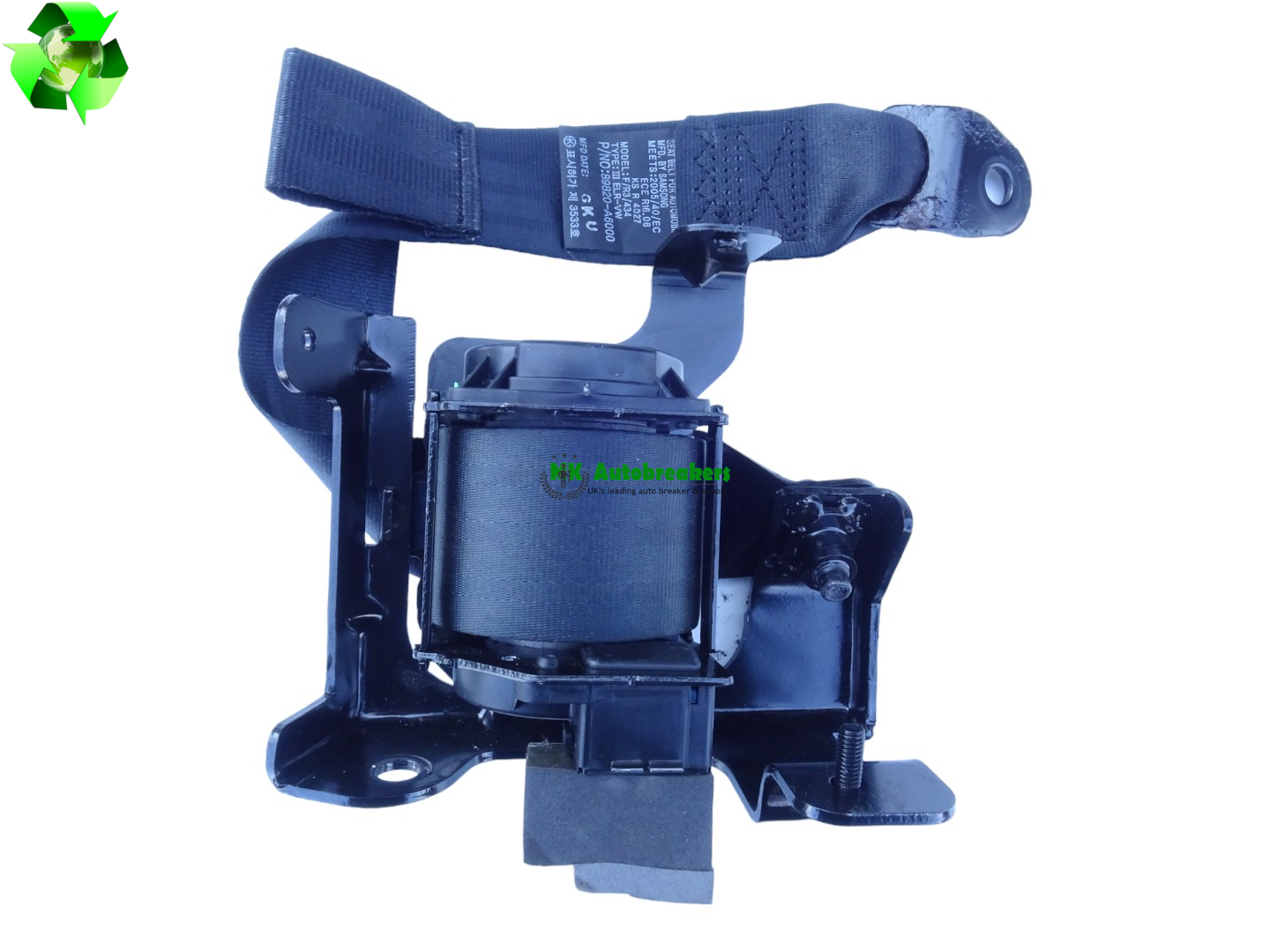 Hyundai I30 Seatbelt 89820A6000 Rear Right Genuine 2014