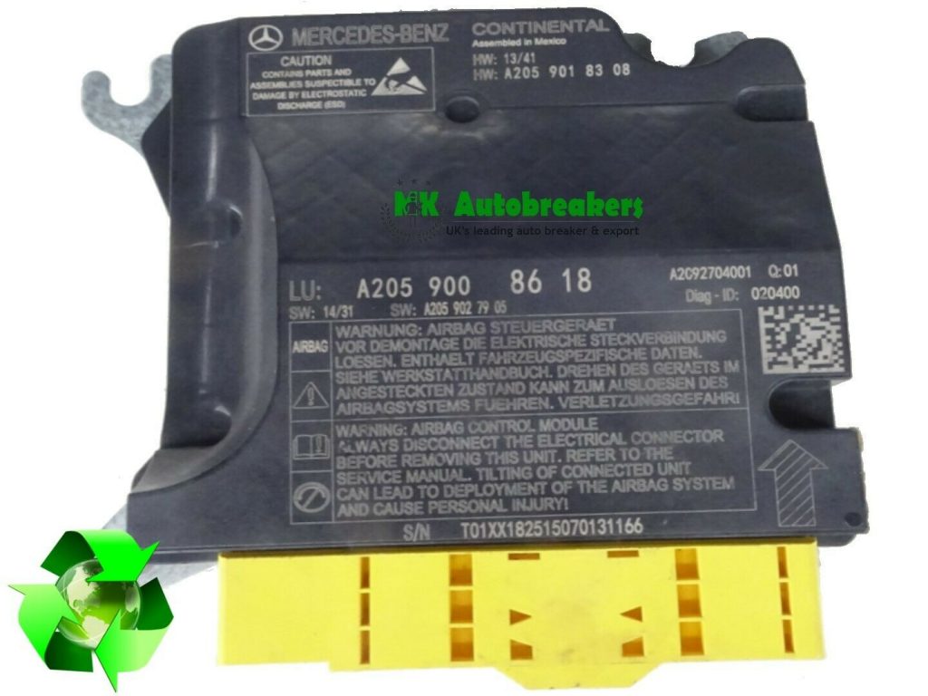 Mercedes C Class W205 Airbag SRS Control Module ECU A2059008618